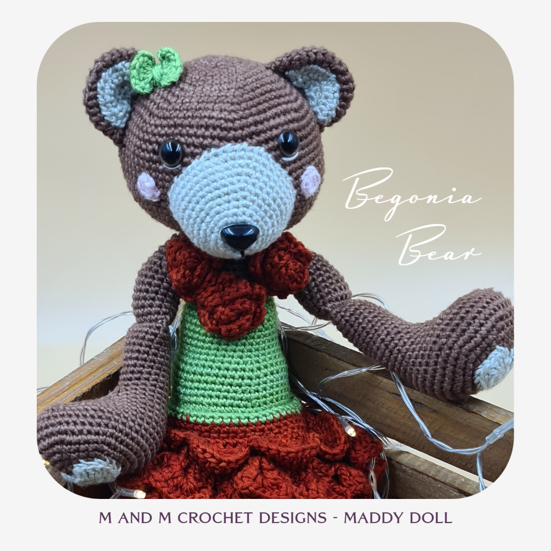 Maddy Doll Begonia Bear - M and M Crochet Designs